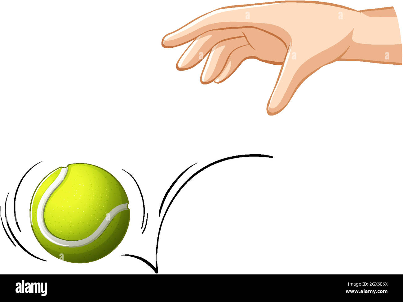 Hand dropping tennis ball for gravity experiment Stock Vector Image ...