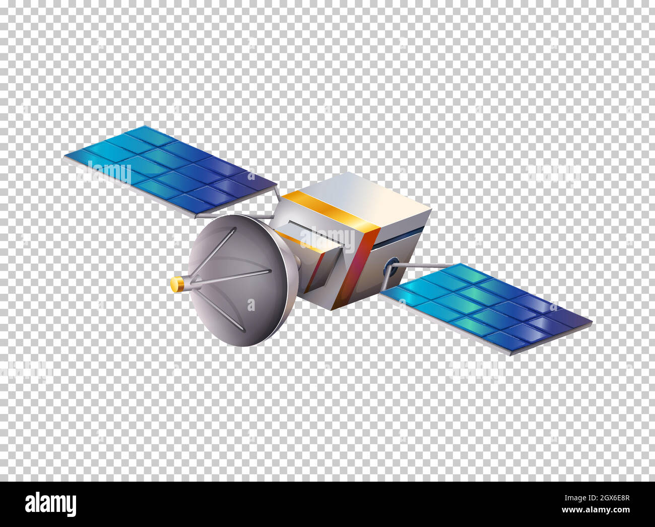 Modern satellite on transparent background Stock Vector Image & Art - Alamy