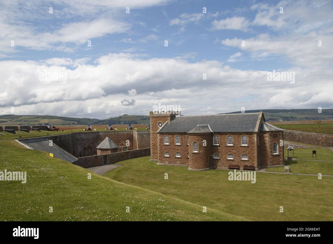 Famous historic Fort George military fortress under a blue cloudy sky ...