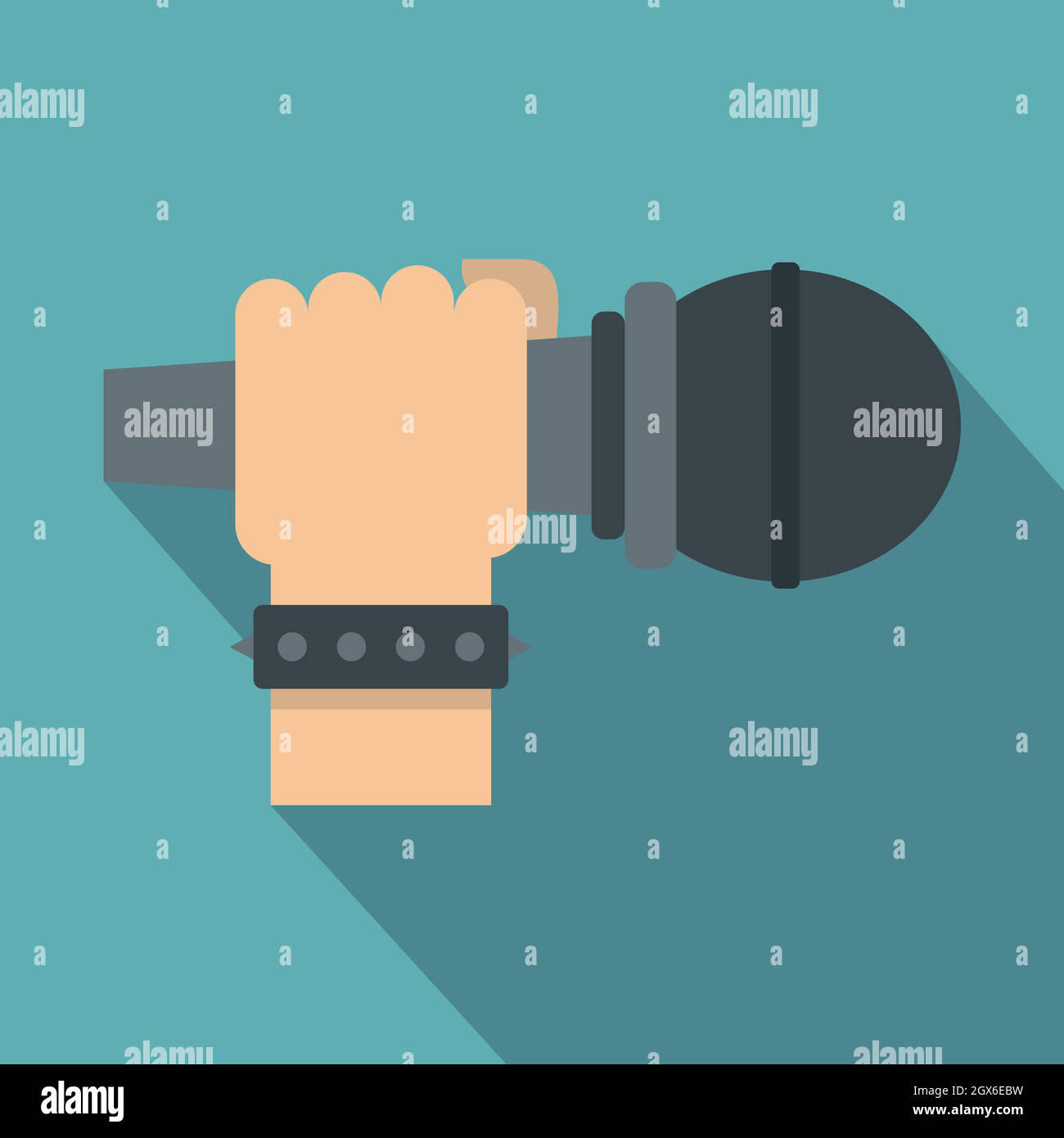 Man singing into microphone Stock Vector Images - Alamy