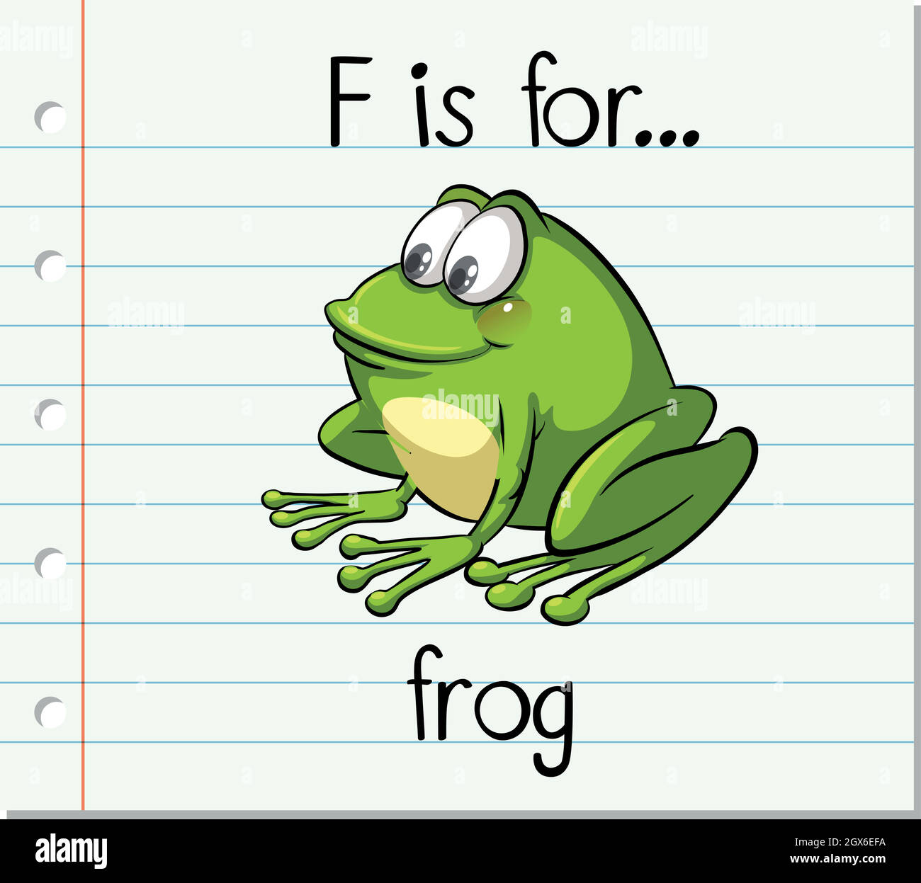Flashcard letter F is for frog Stock Vector Image & Art - Alamy