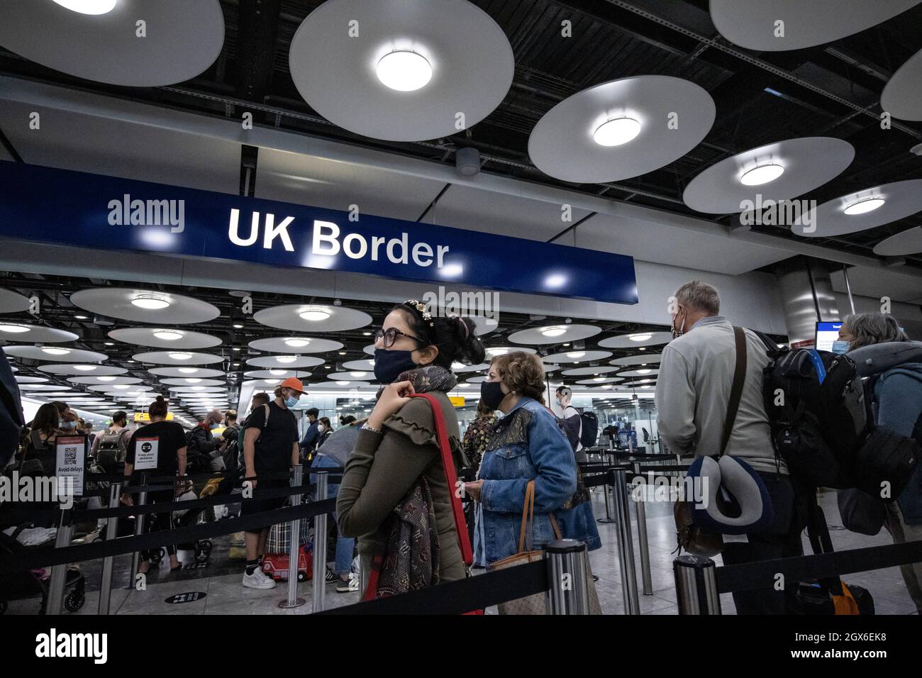 UK Border at London Heathrow Terminal 5, England, United Kingdom Stock ...