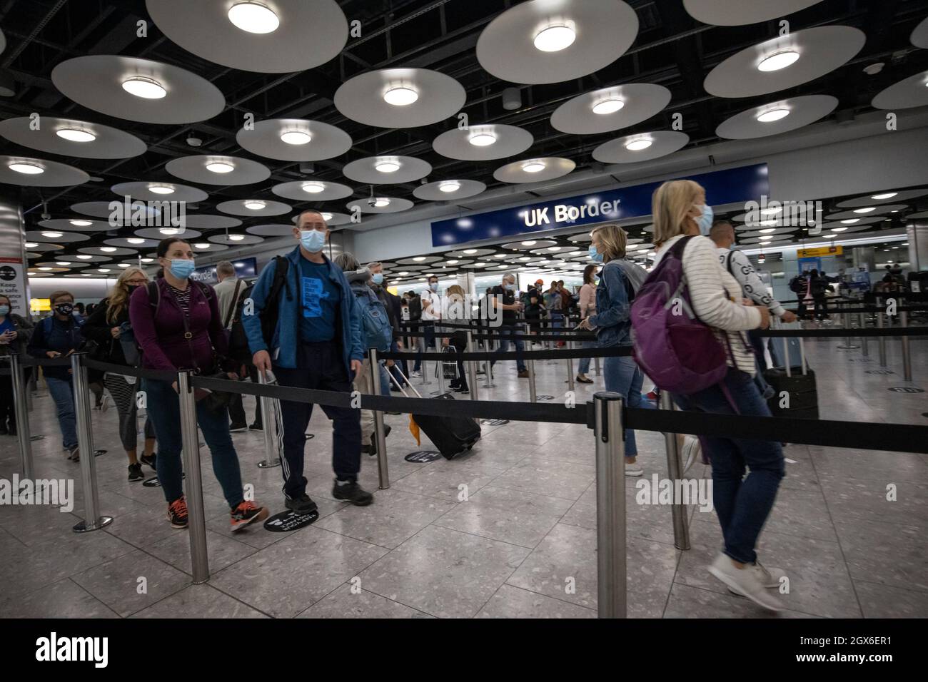 UK Border at London Heathrow Terminal 5, England, United Kingdom Stock ...