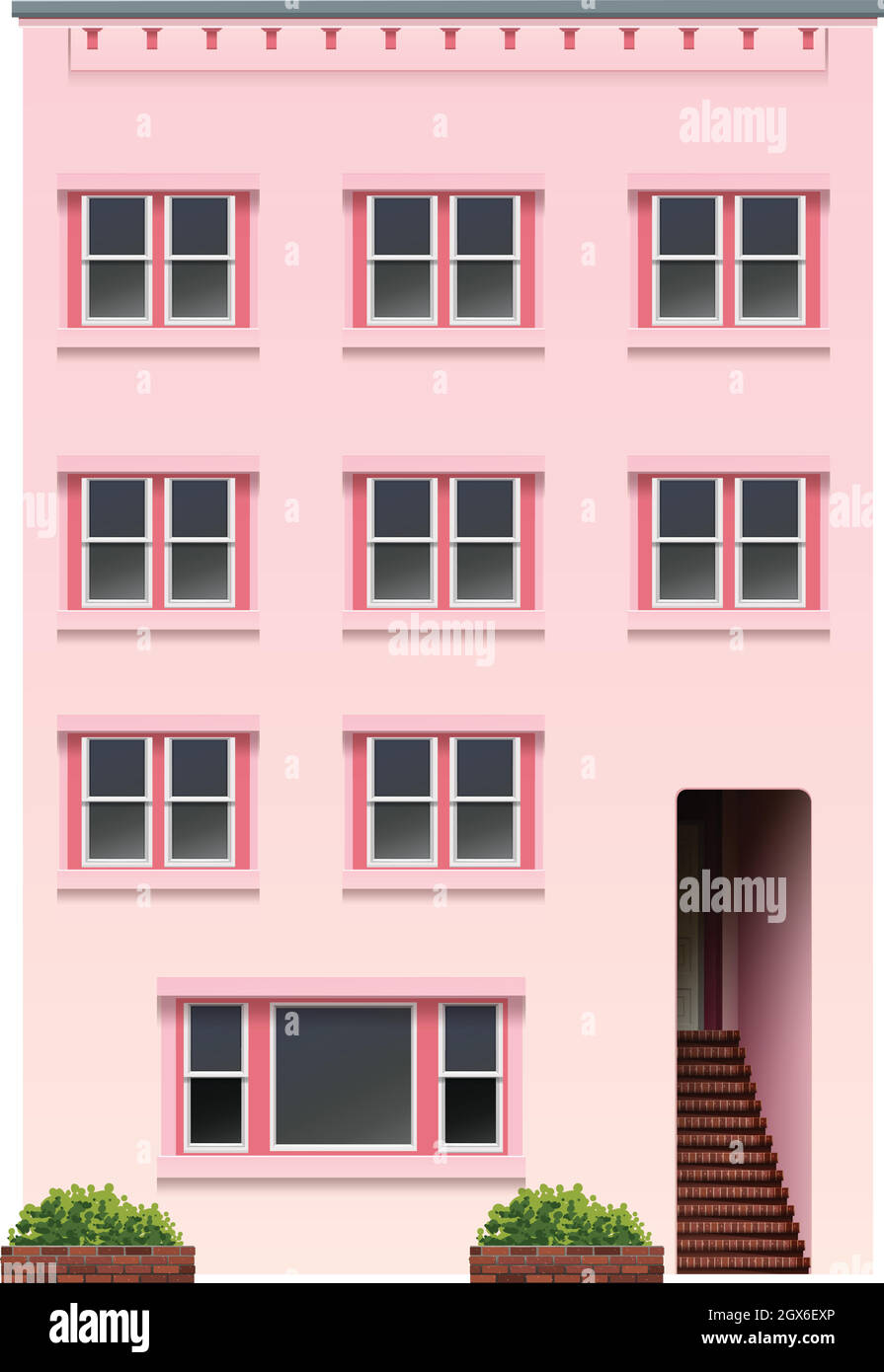 A tall pink building Stock Vector Image & Art - Alamy