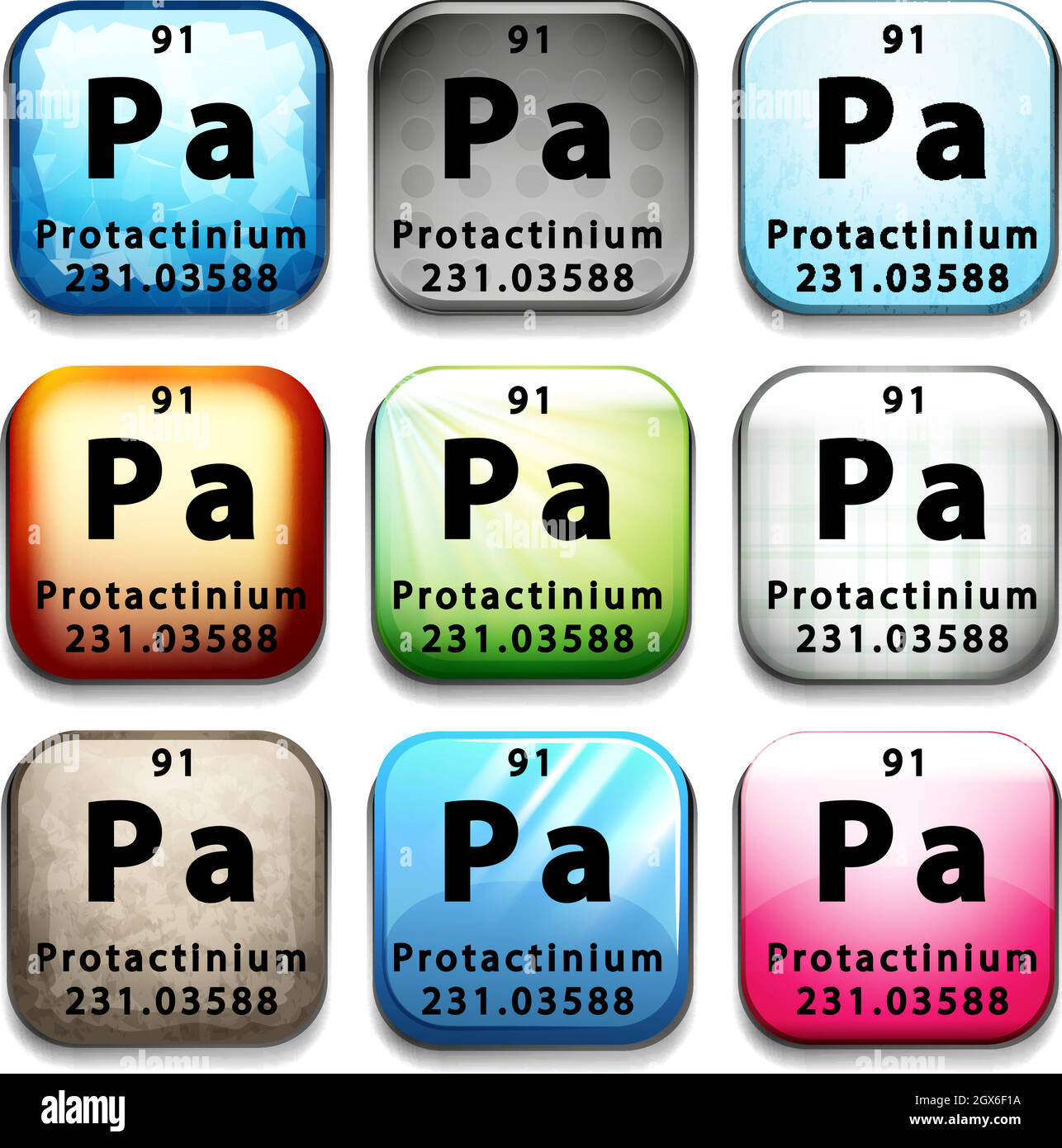 Protactinium symbol Stock Vector Images - Alamy