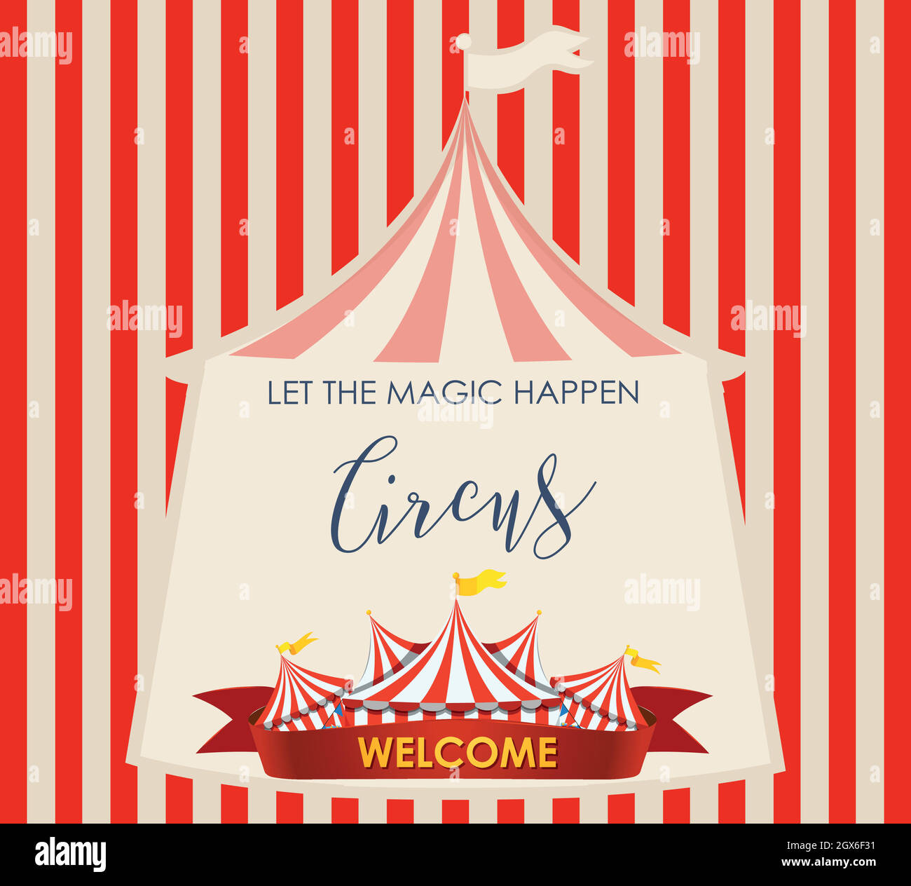 Circus, fun fair, amusement park theme template Stock Vector Image ...