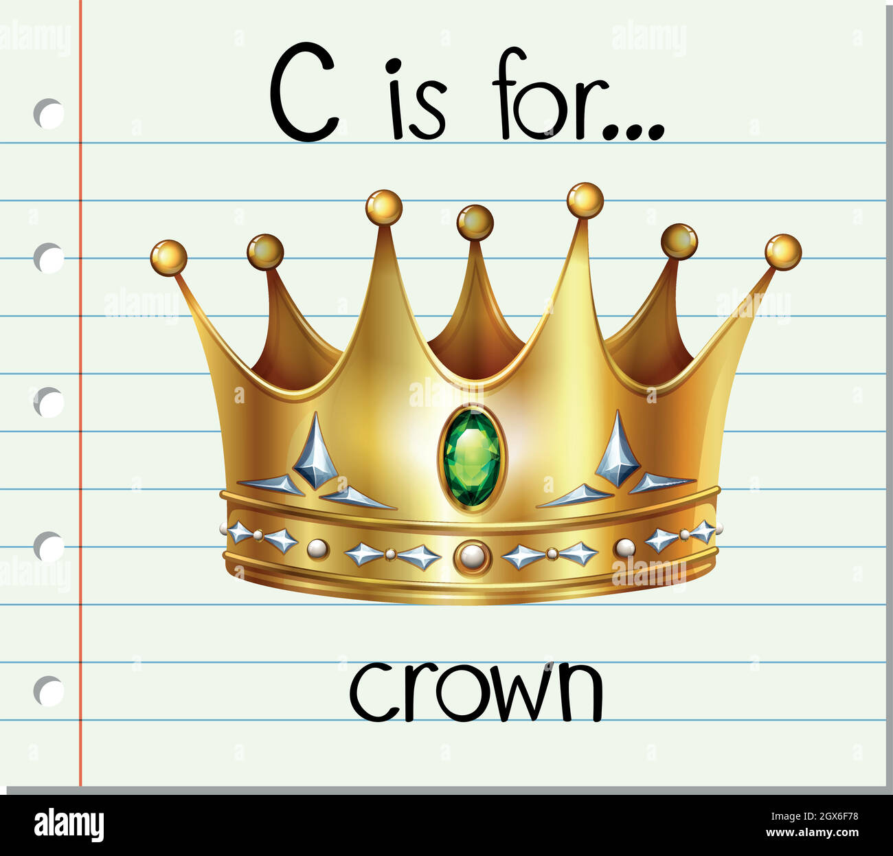 Flashcard letter C is for crown Stock Vector Image & Art - Alamy