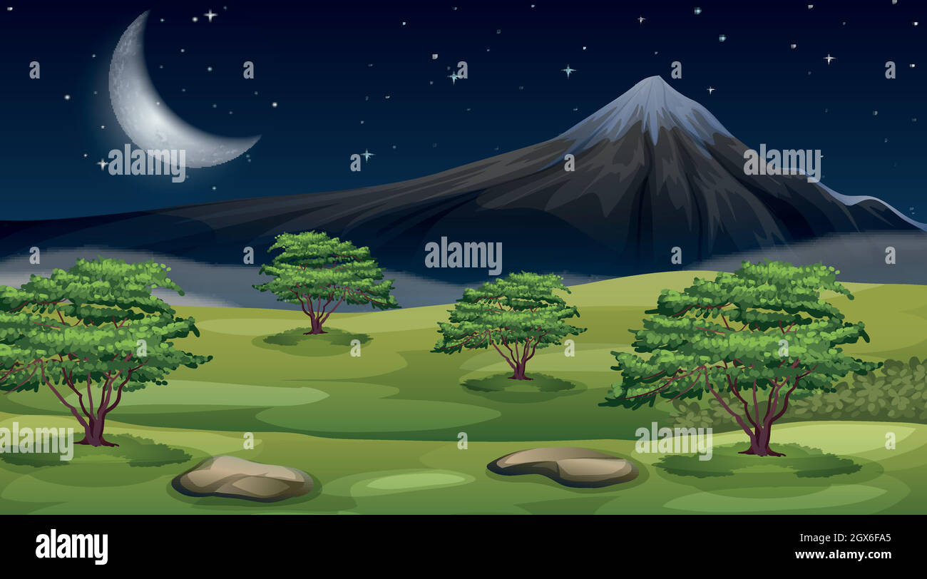 Nature scene landscape template Stock Vector Image & Art - Alamy