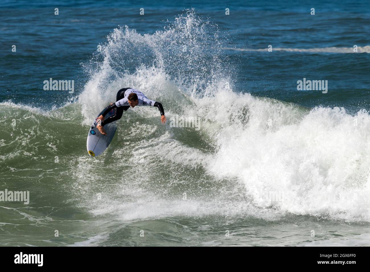Brazilian surfer Jesse Mendes in action during the Round of 96 of the ...