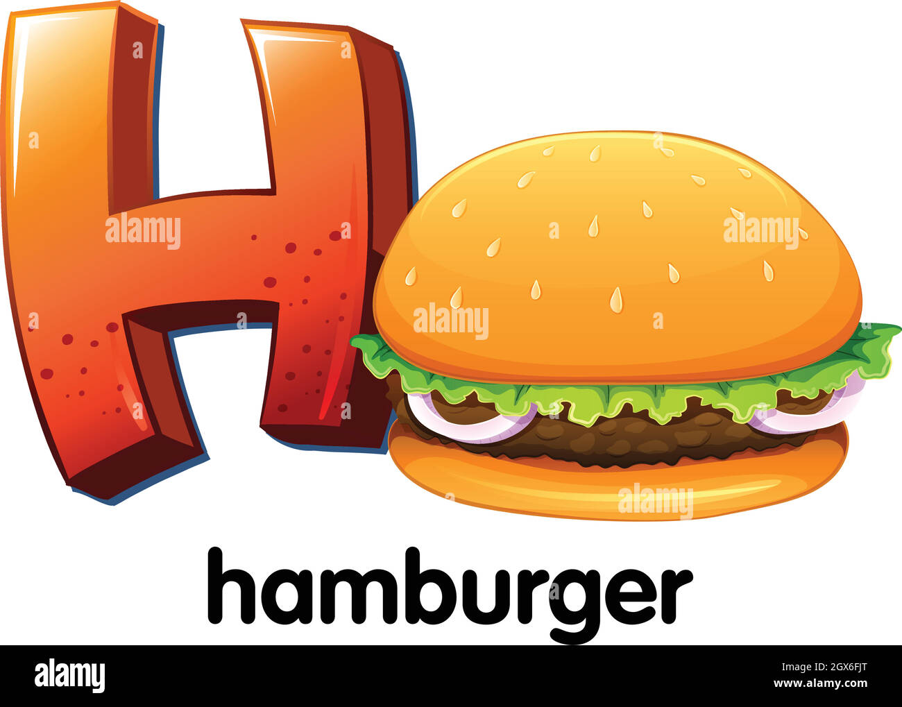 Hamburger h Stock Vector Images - Alamy