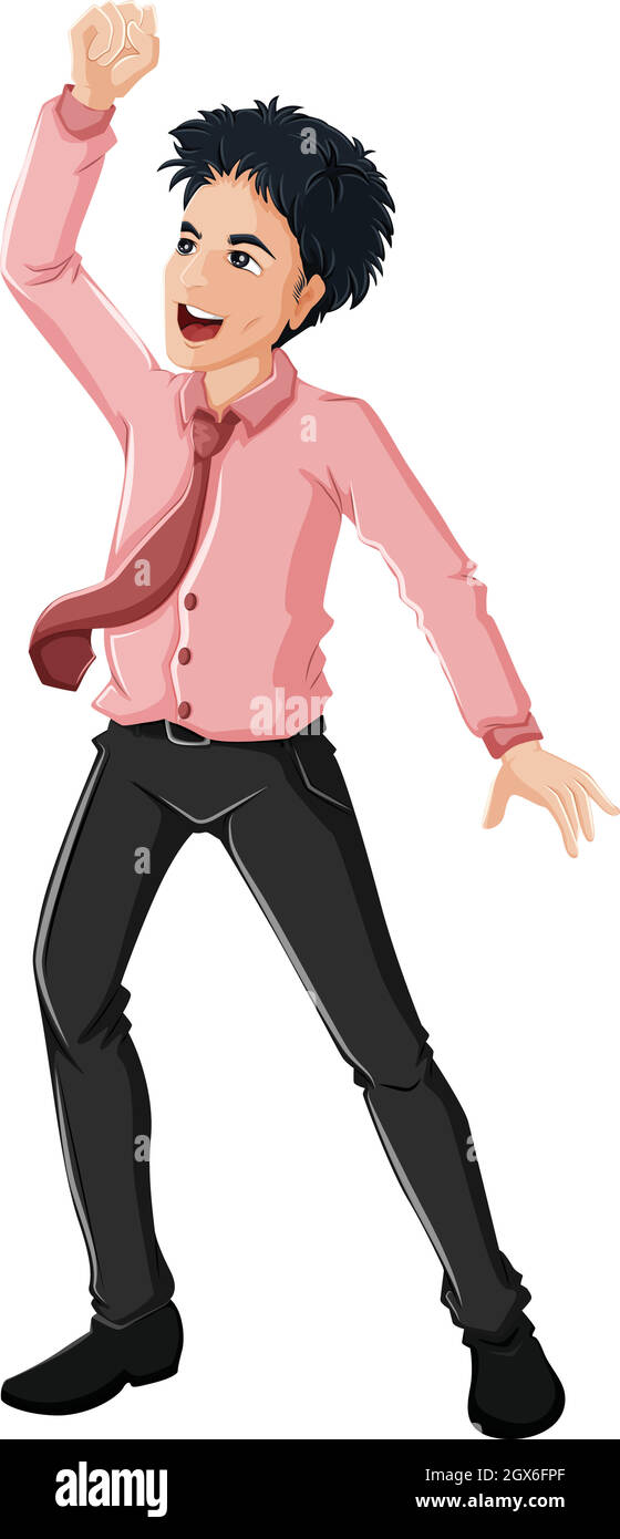 A happy boy dancing Stock Vector Image & Art - Alamy