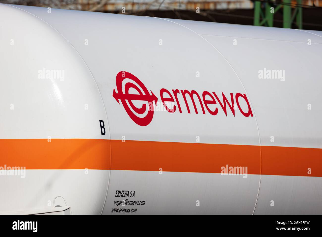 Budapest, Hungary - March 13, 2021: International train transportation ...