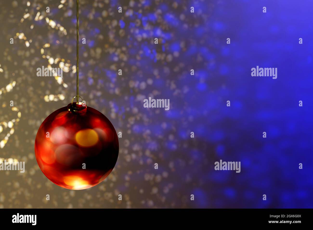 Christmas background with red ball Stock Photo - Alamy