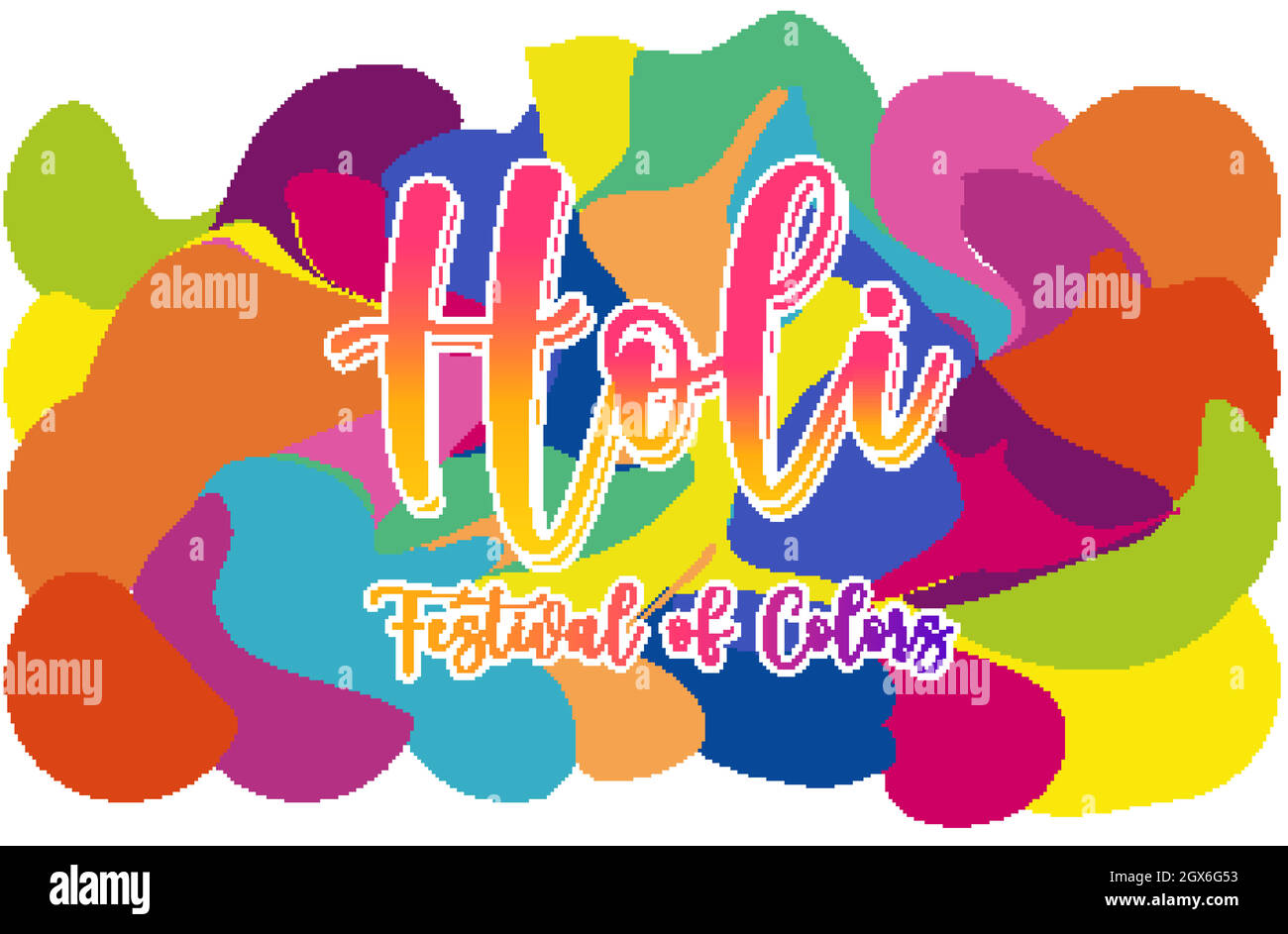 Happy Holi festival poster design with colorful background Stock Vector ...