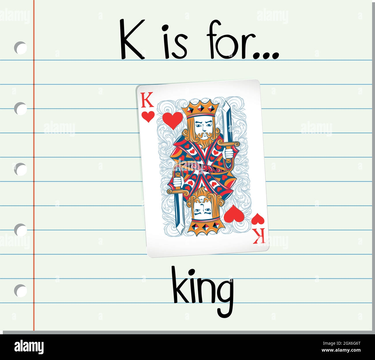 Flashcard letter K is for king Stock Vector Image & Art - Alamy
