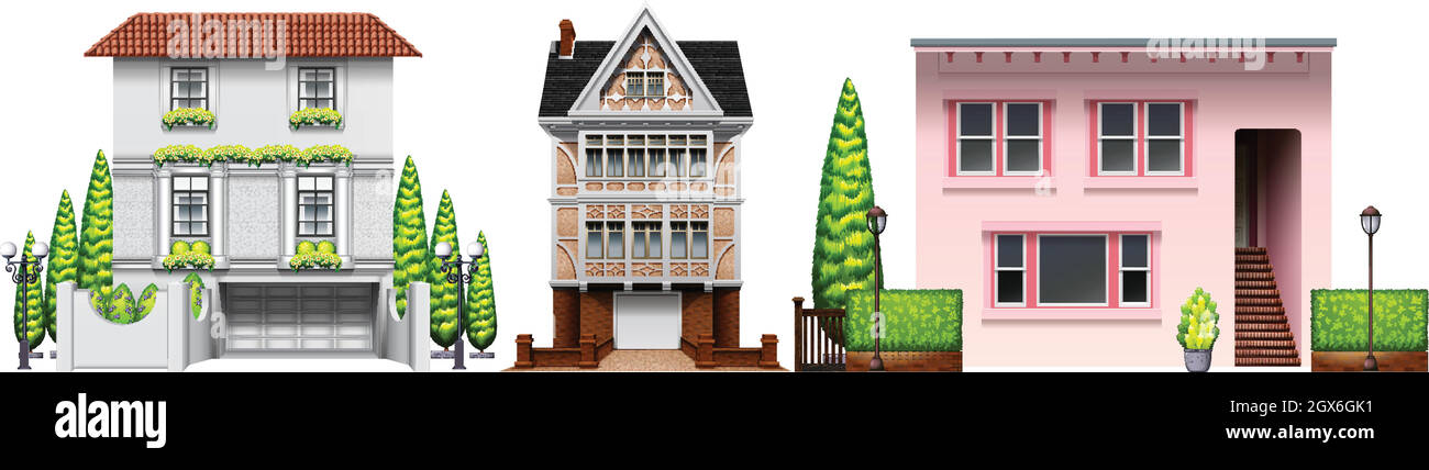 Three building designs Stock Vector Image & Art - Alamy