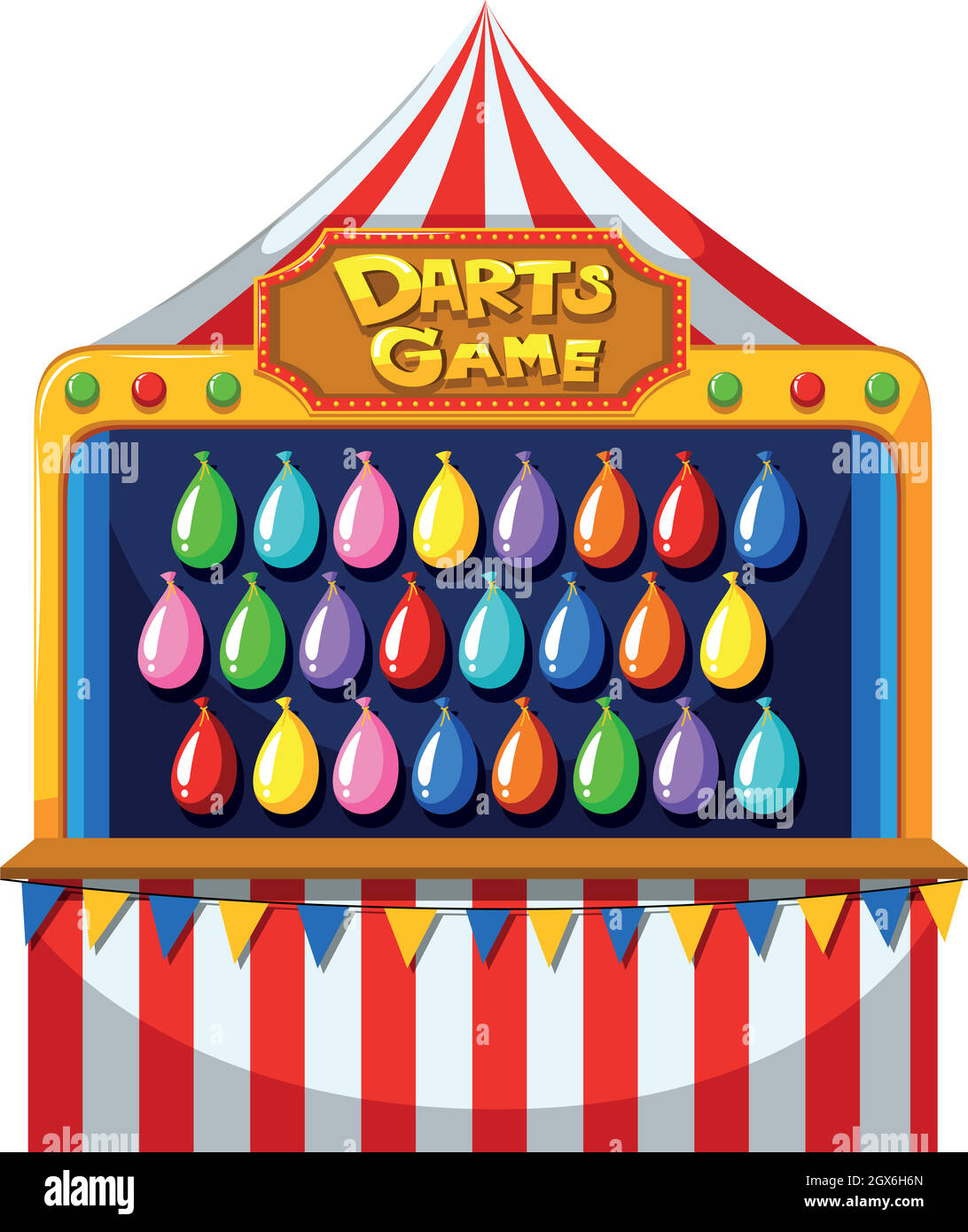 Darts game with balloons on the wall Stock Vector Image & Art - Alamy