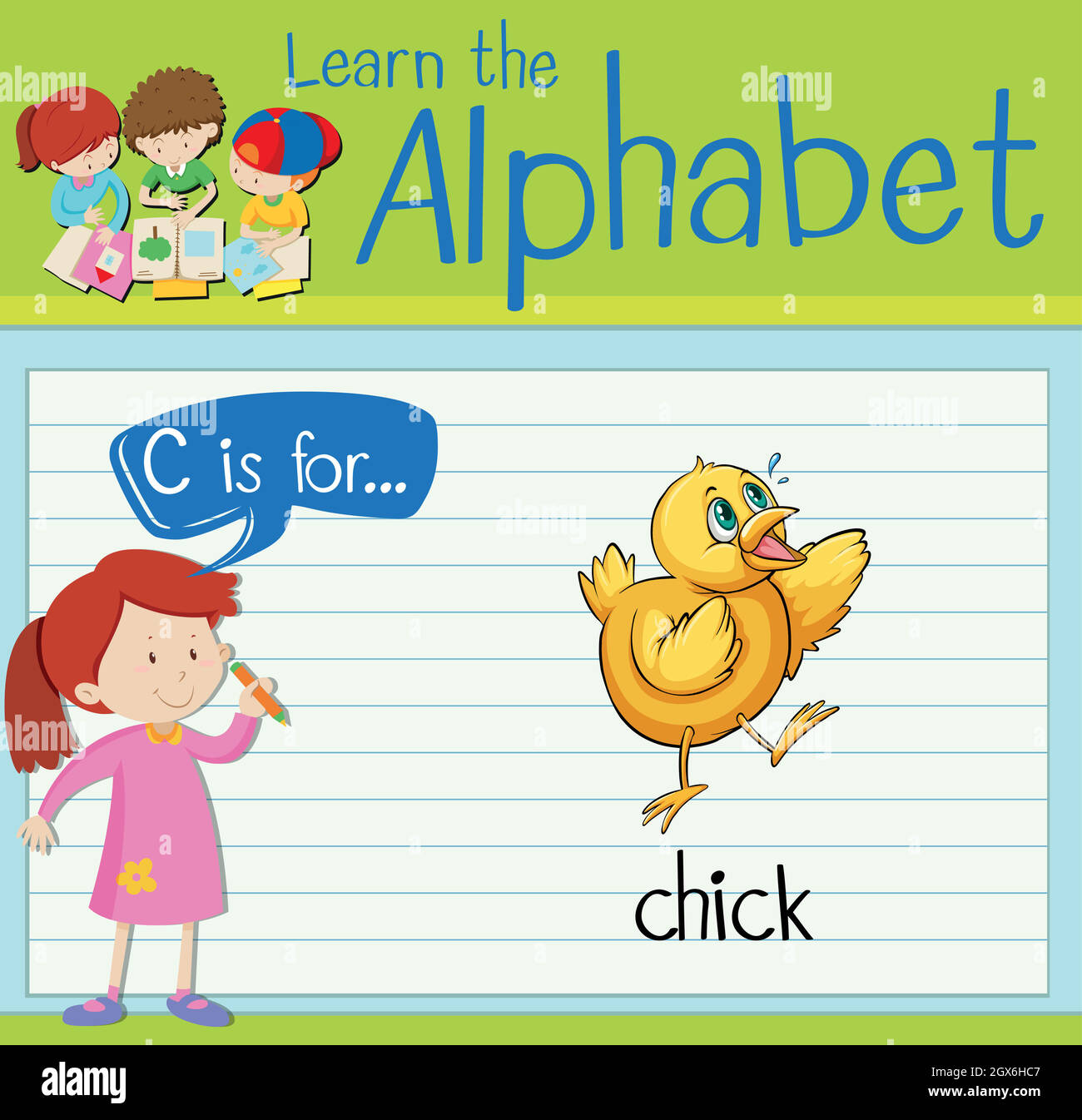 Flashcard letter C is for chick Stock Vector Image & Art - Alamy