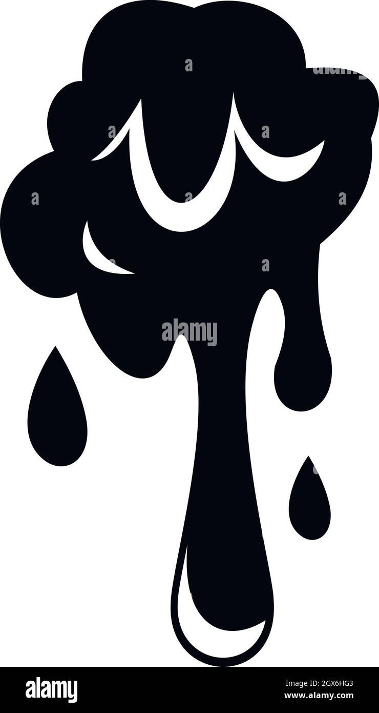 Dripping slime icon, simple style Stock Vector Image & Art - Alamy