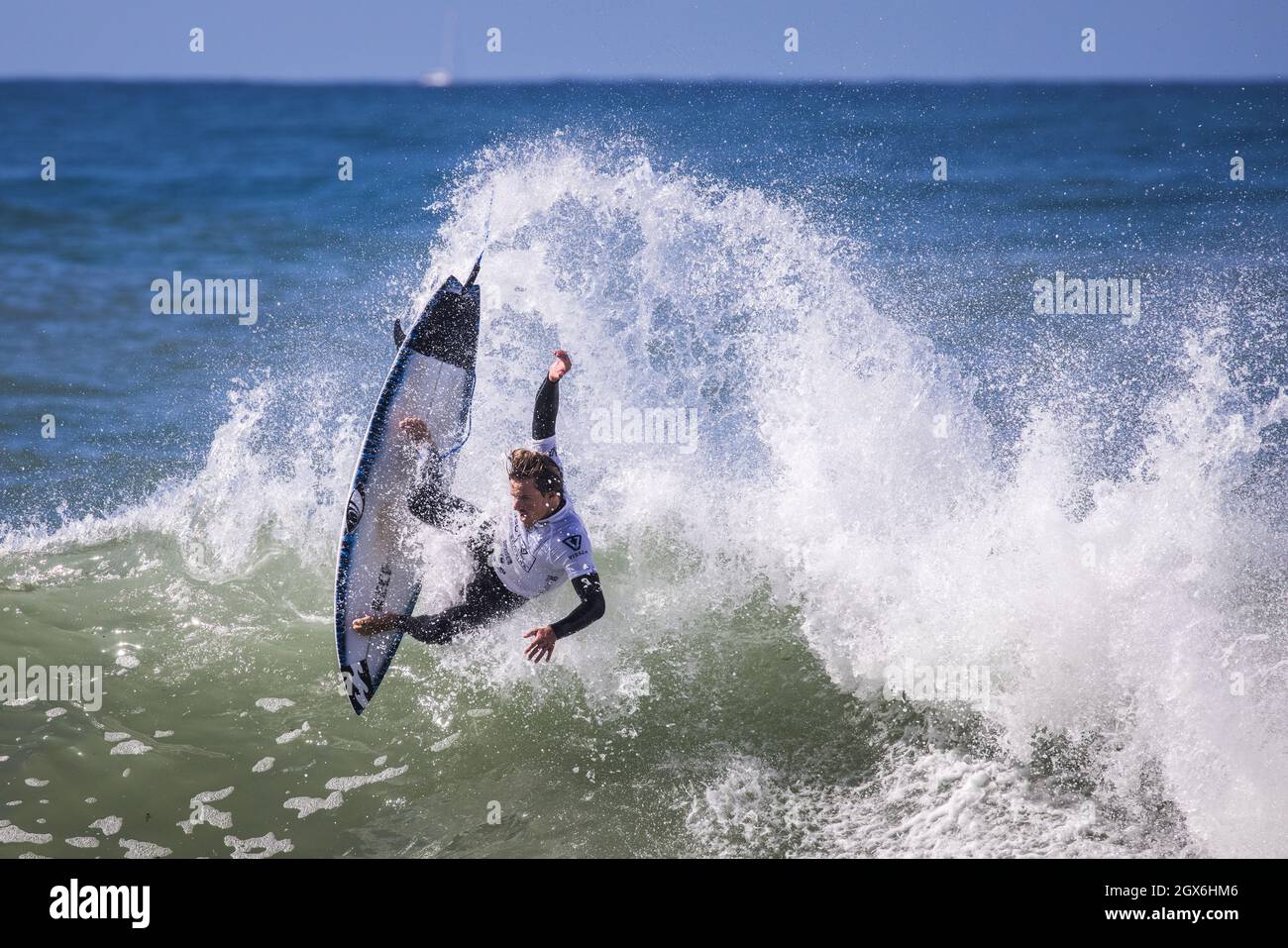 Josh Burke from Barbados competes during the Round of 96 of the MEO ...