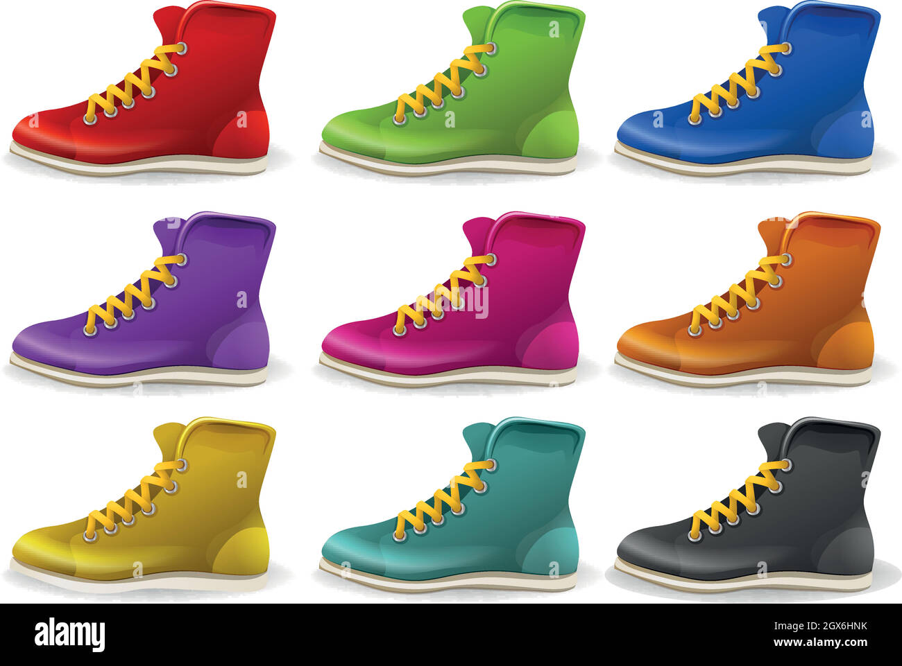 Shoes on white Stock Vector Images - Alamy