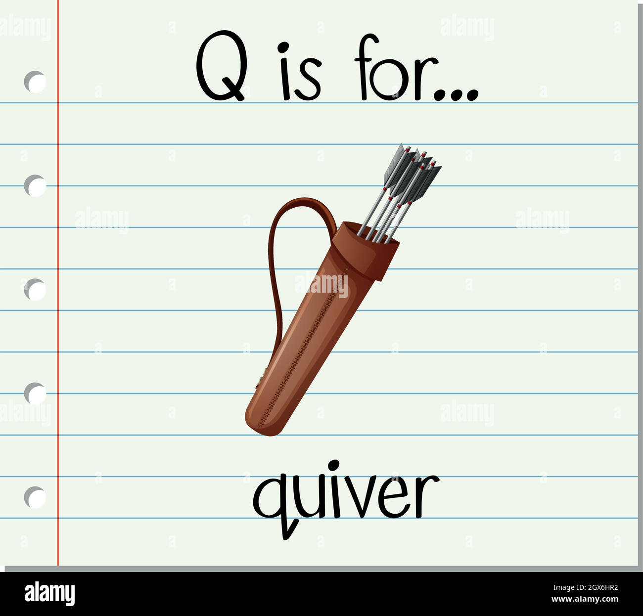 Flashcard letter Q is for quiver Stock Vector Image & Art - Alamy