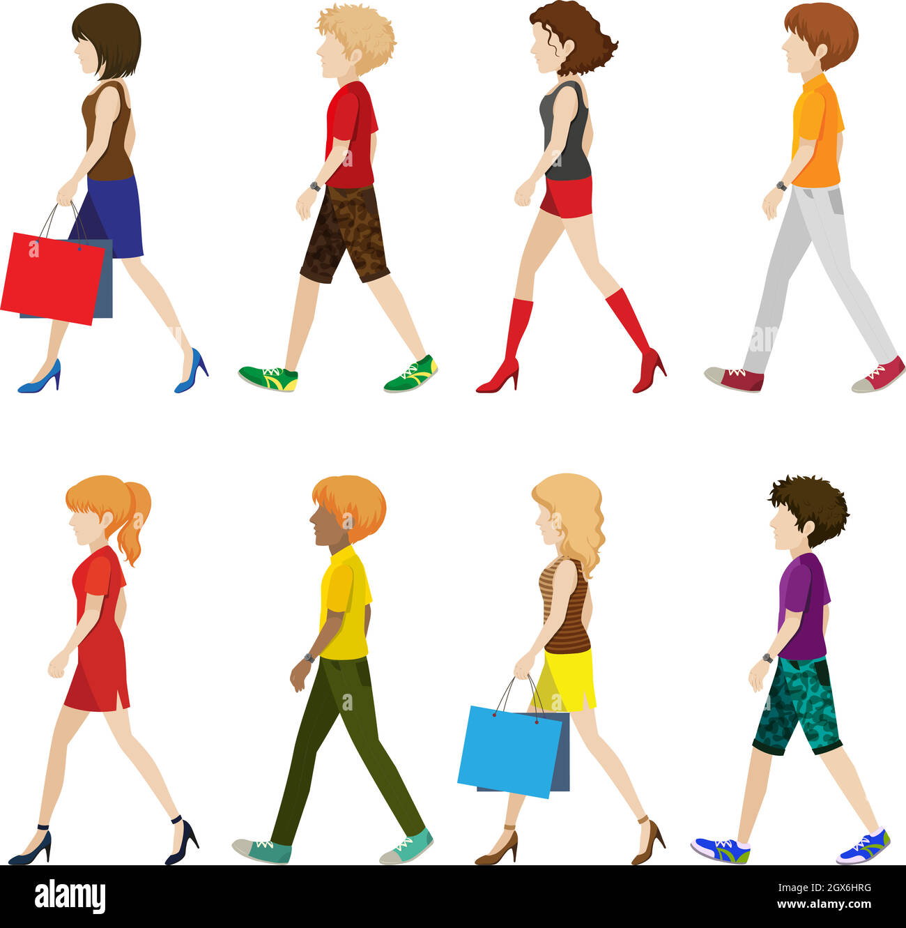 Fashionable people walking without faces Stock Vector Image & Art - Alamy