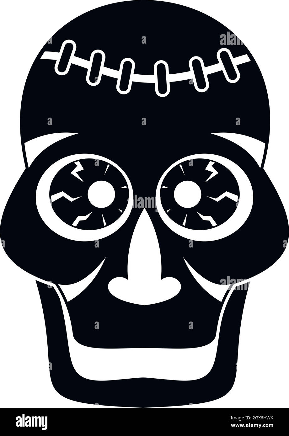 Skull icon, simple style Stock Vector Image & Art - Alamy