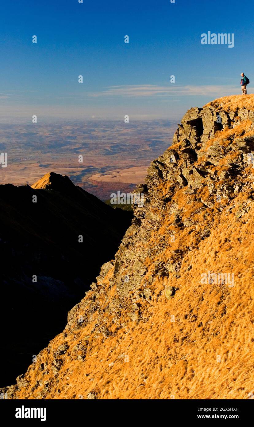 Sunset lights on Mt. Fagaras, Romania Stock Photo - Alamy