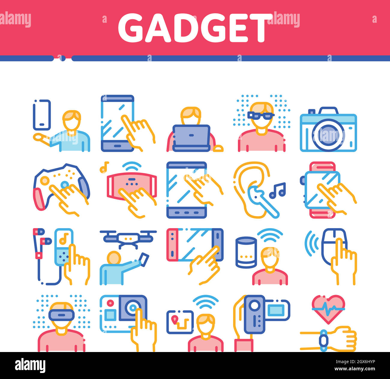 Gadget And Device Collection Icons Set Vector Stock Vector Image & Art ...