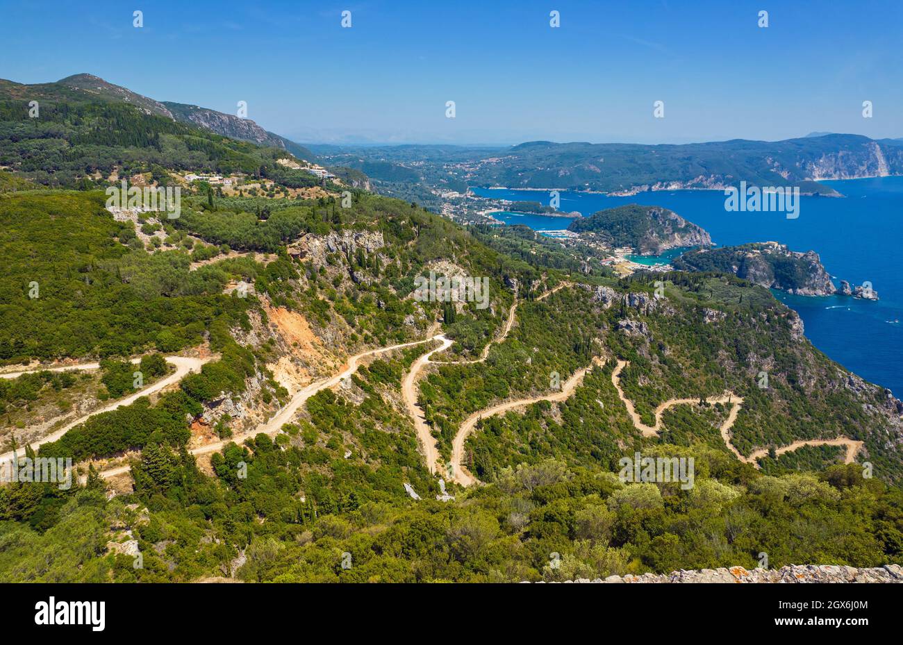 Aerial view of castle hill with yacht hi-res stock photography and ...