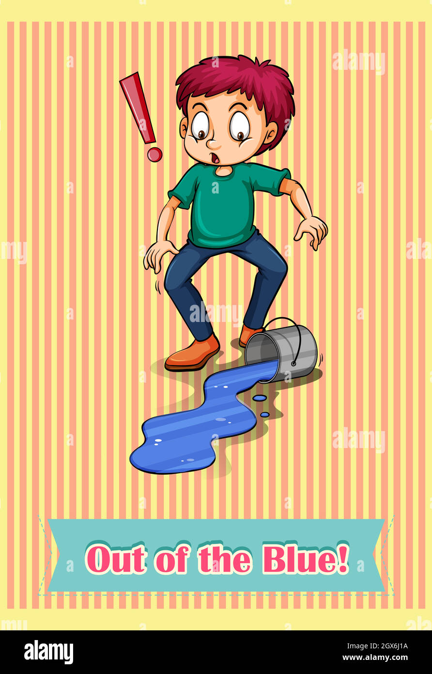 Idiom out of the blue Stock Vector Image & Art - Alamy
