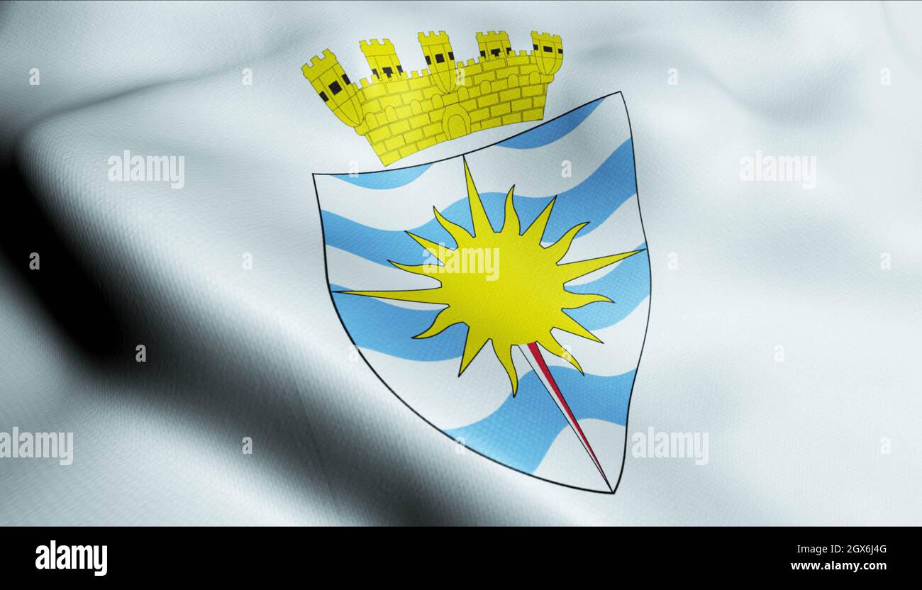 3D Illustration of a waving Maltese region flag of Southern Stock Photo ...