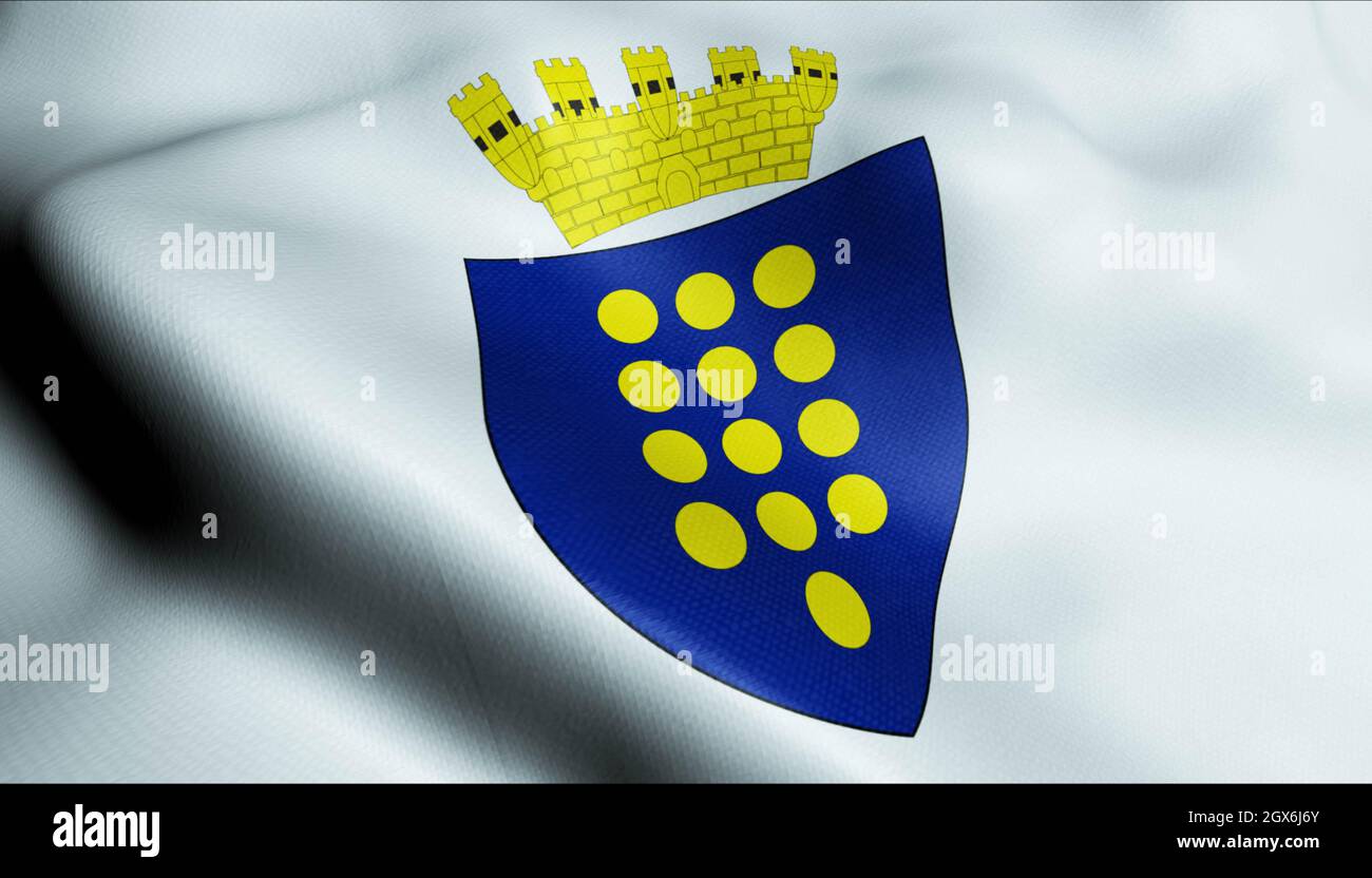 3D Illustration of a waving Maltese region flag of Central Stock Photo ...