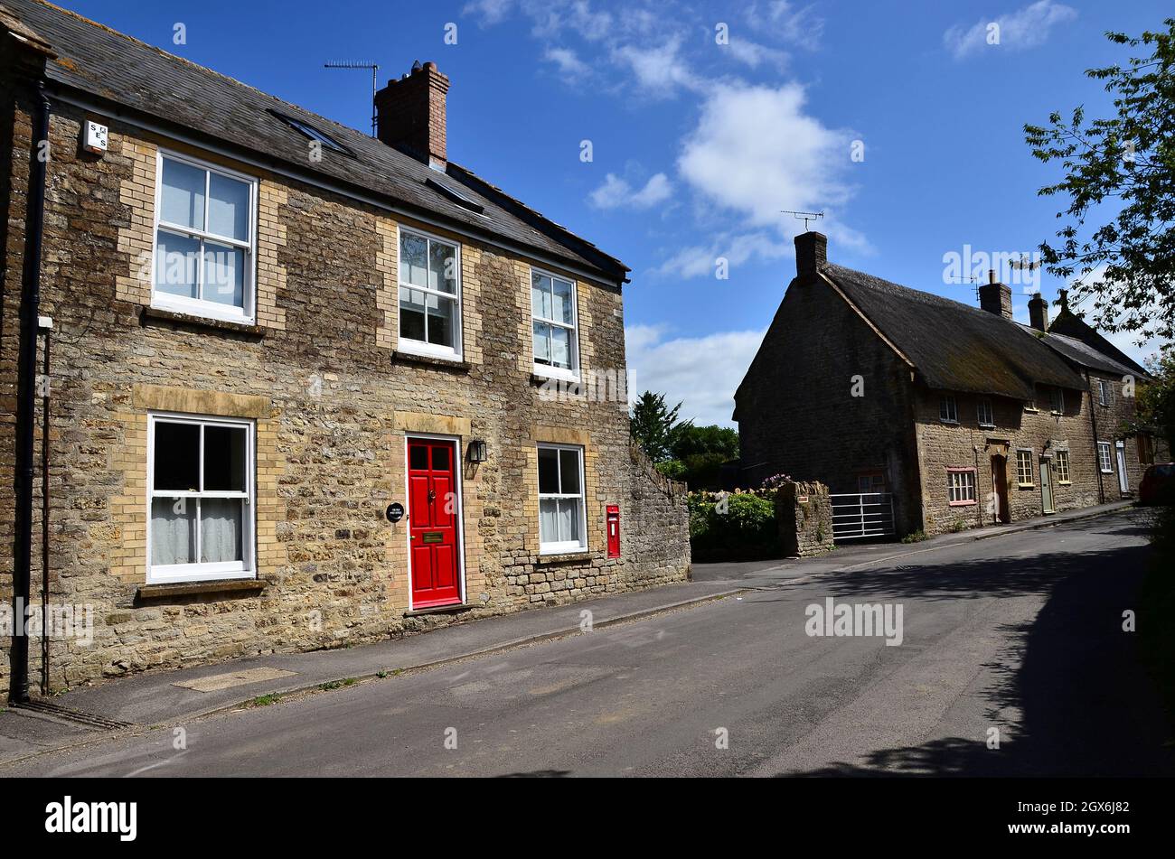 High Street in Yetminster village in north Dorset UK Stock Photo - Alamy
