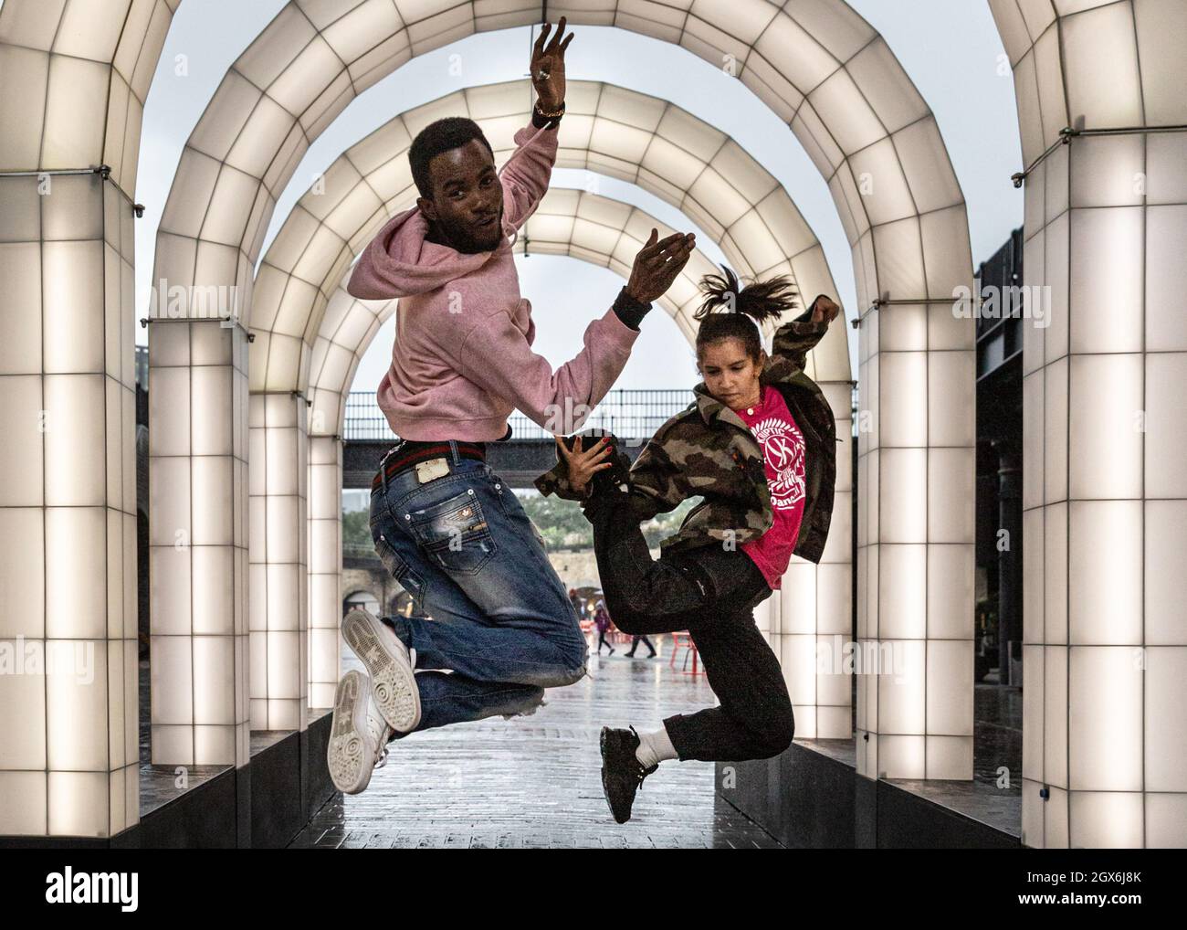 Coal Drops Yard, London, UK. 04th Oct, 2021. Dancers Delcio and ...