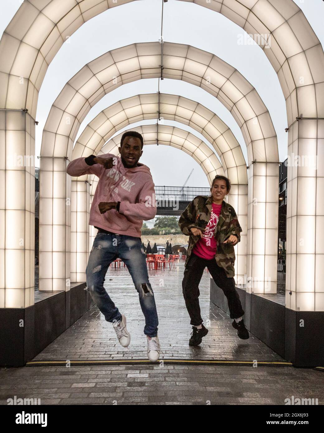 Coal Drops Yard, London, UK. 04th Oct, 2021. Dancers Delcio and ...