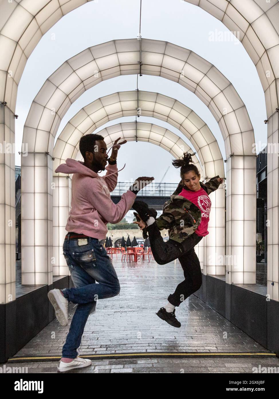 Coal Drops Yard, London, UK. 04th Oct, 2021. Dancers Delcio and ...