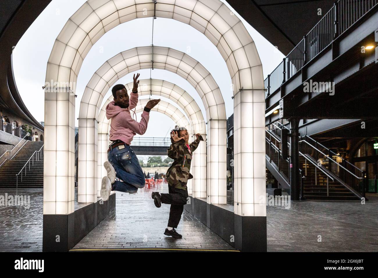 Coal Drops Yard, London, UK. 04th Oct, 2021. Dancers Delcio and ...