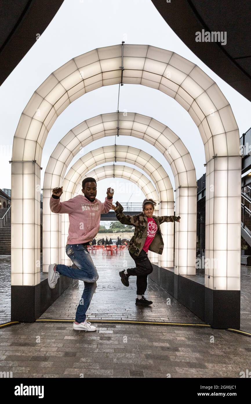 Coal Drops Yard, London, UK. 04th Oct, 2021. Dancers Delcio and ...
