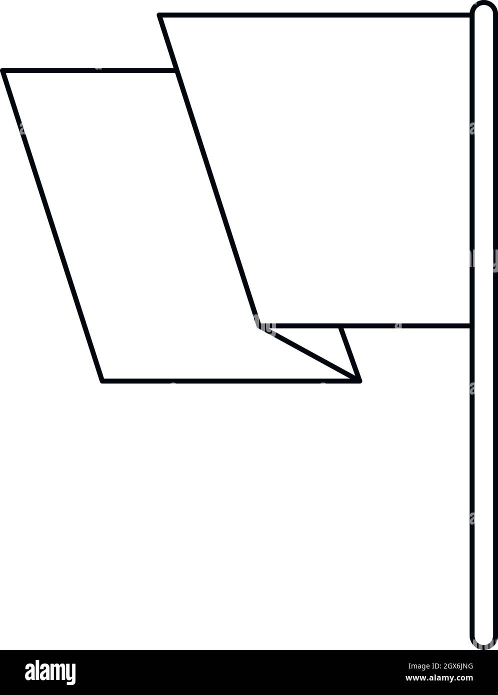 Flag icon, outline style Stock Vector Image & Art - Alamy