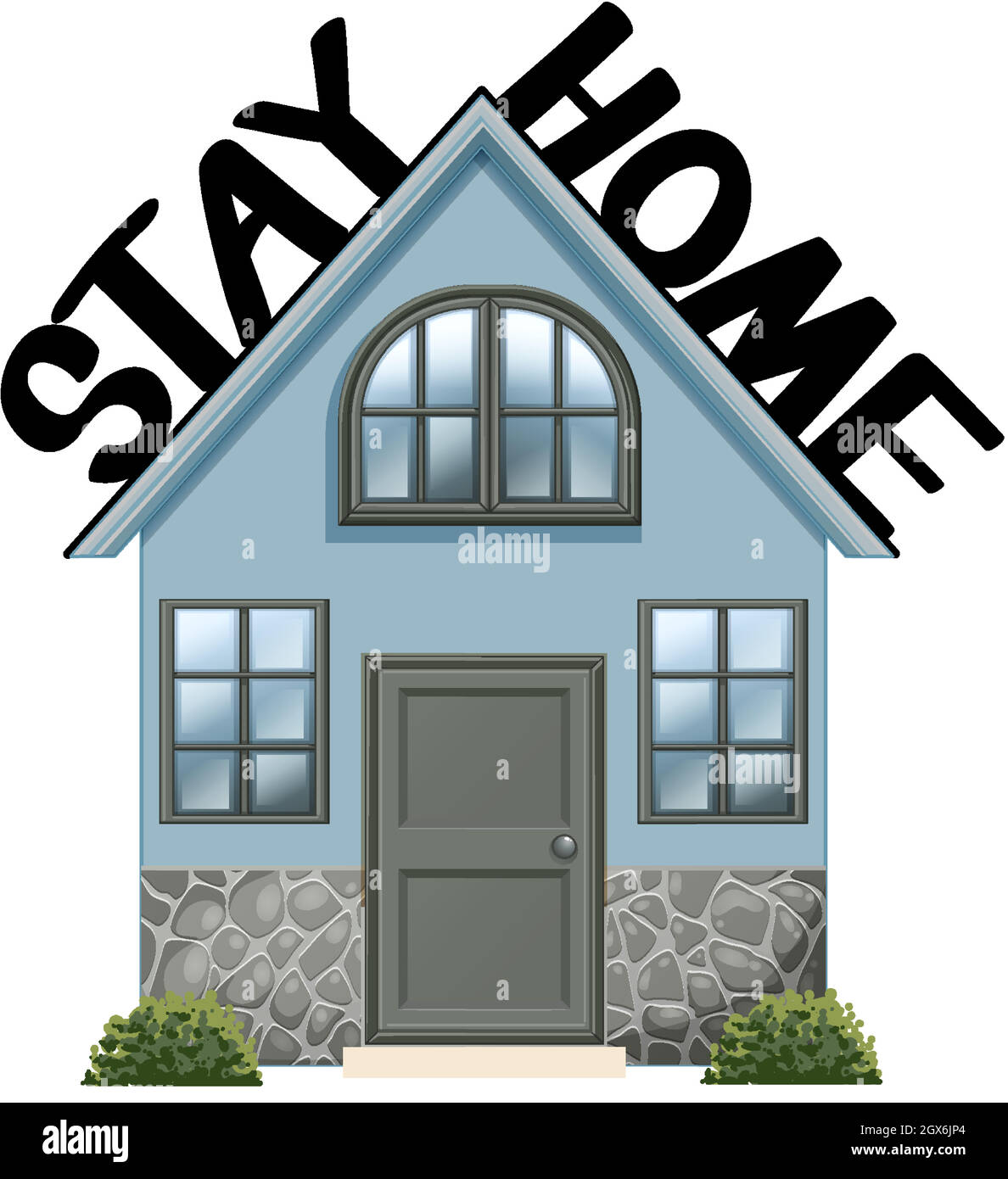 Poster design for coronavirus theme with word stay home Stock Vector ...