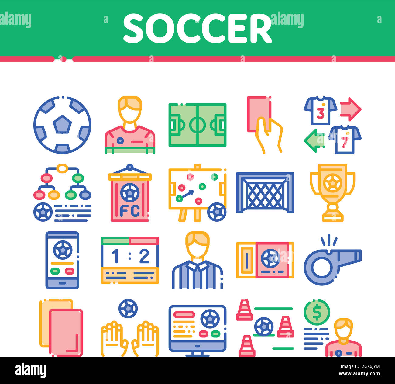 Football items Stock Vector Images - Alamy
