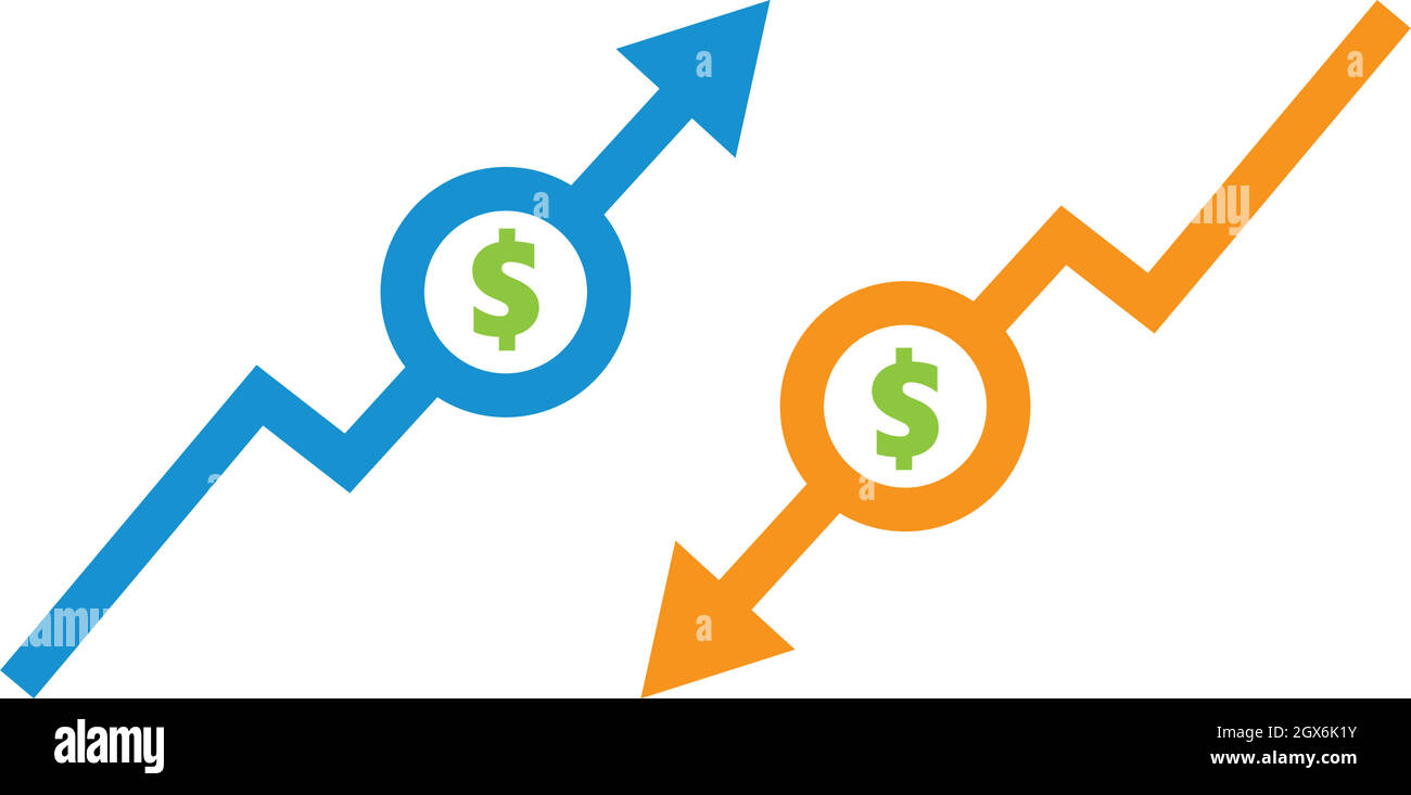 money dollar arrow icon vector illustration Stock Vector Image & Art ...
