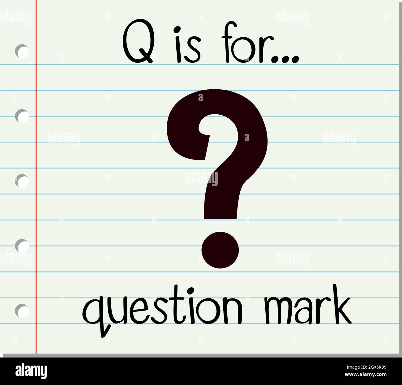 Flashcard letter Q is for question mark Stock Vector Image & Art - Alamy