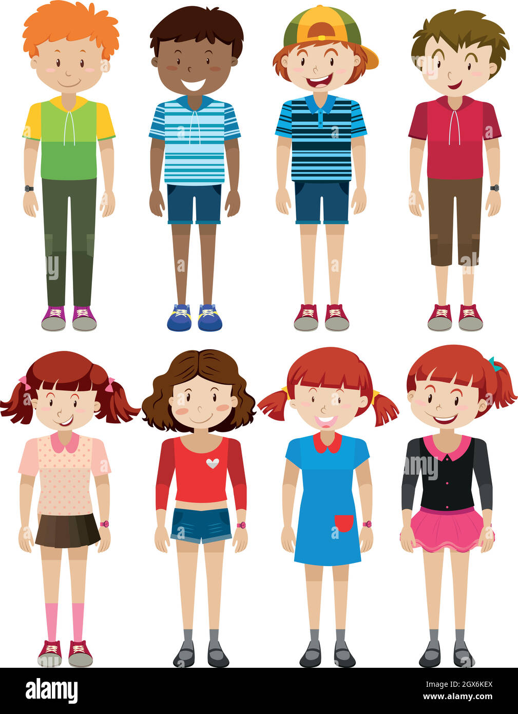 Child smile funny happy girls Stock Vector Images - Alamy