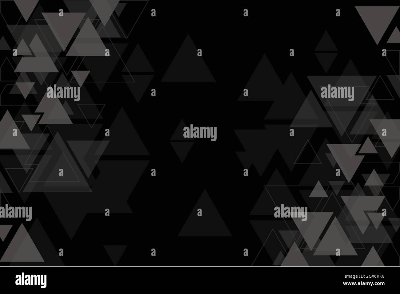 Vector geometric triangle black background, abstract pattern ...