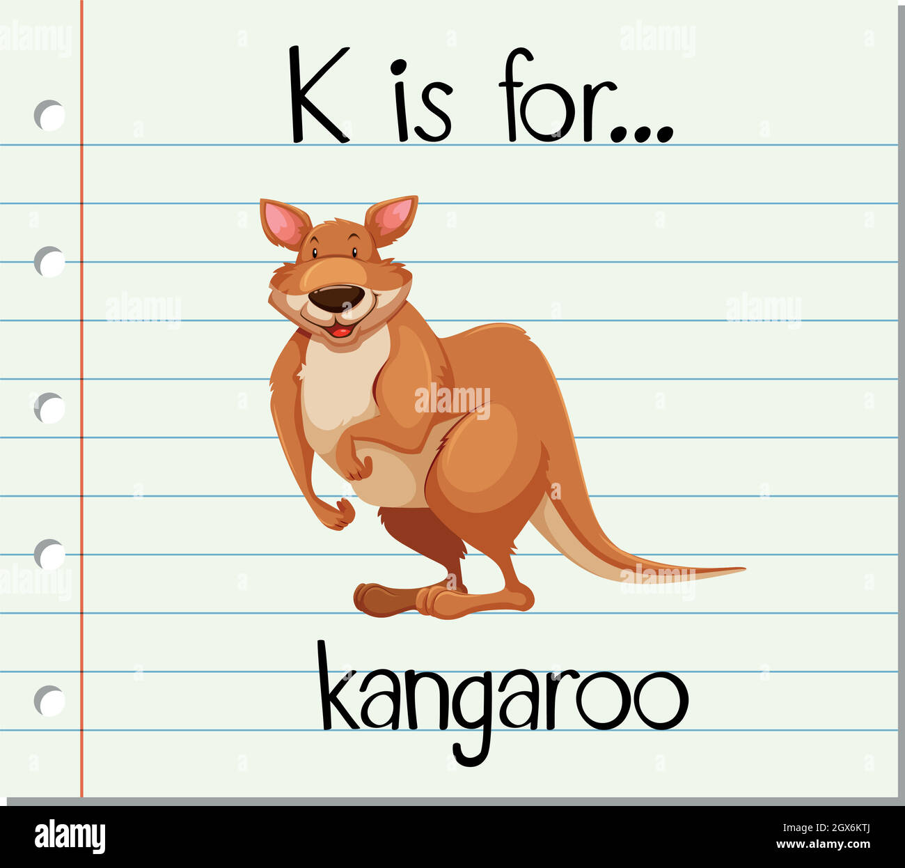 Flashcard letter K is for kangaroo Stock Vector Image & Art - Alamy