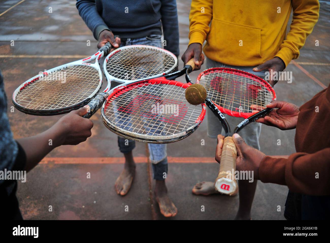 Playing Tennis Barefoot