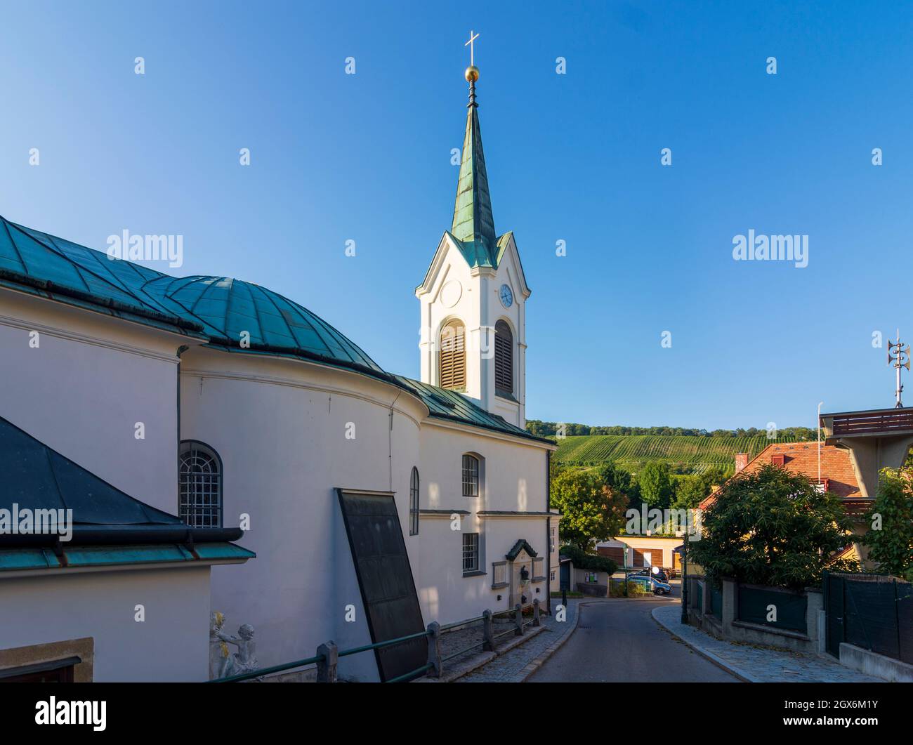 Wien, Vienna: church Neustift am Walde, vineyard in 19. Döbling, Wien ...